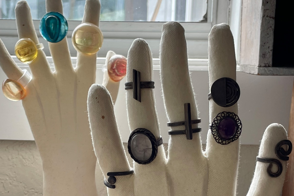 Resin jewelry by Mabel D’Amico. Photograph courtesy of Mabel & Victor D ...