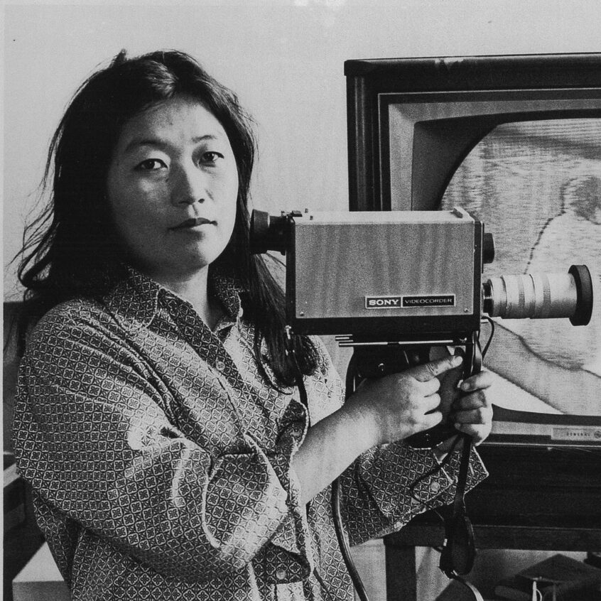 Shigeko Kubota with Porta Pak, 1972. Photograph by Tom Haar. – Historic ...